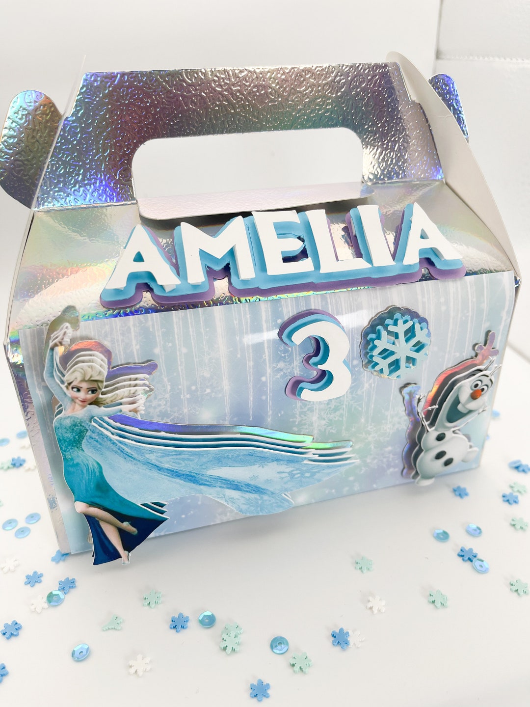 Frozen Gable Boxes, Elsa Party Favors, Frozen Birthday - Etsy UK