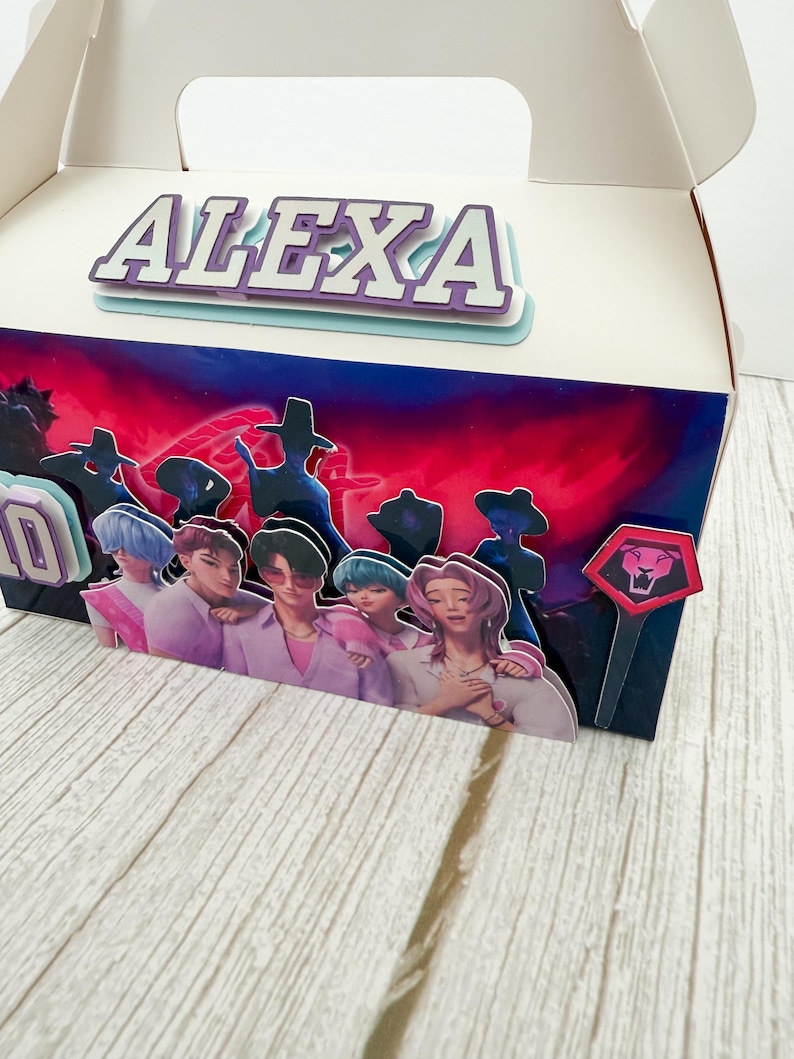 Demon Hunters Gable Boxes, Kpop Party Favors, Demon Hunters Birthday - Etsy