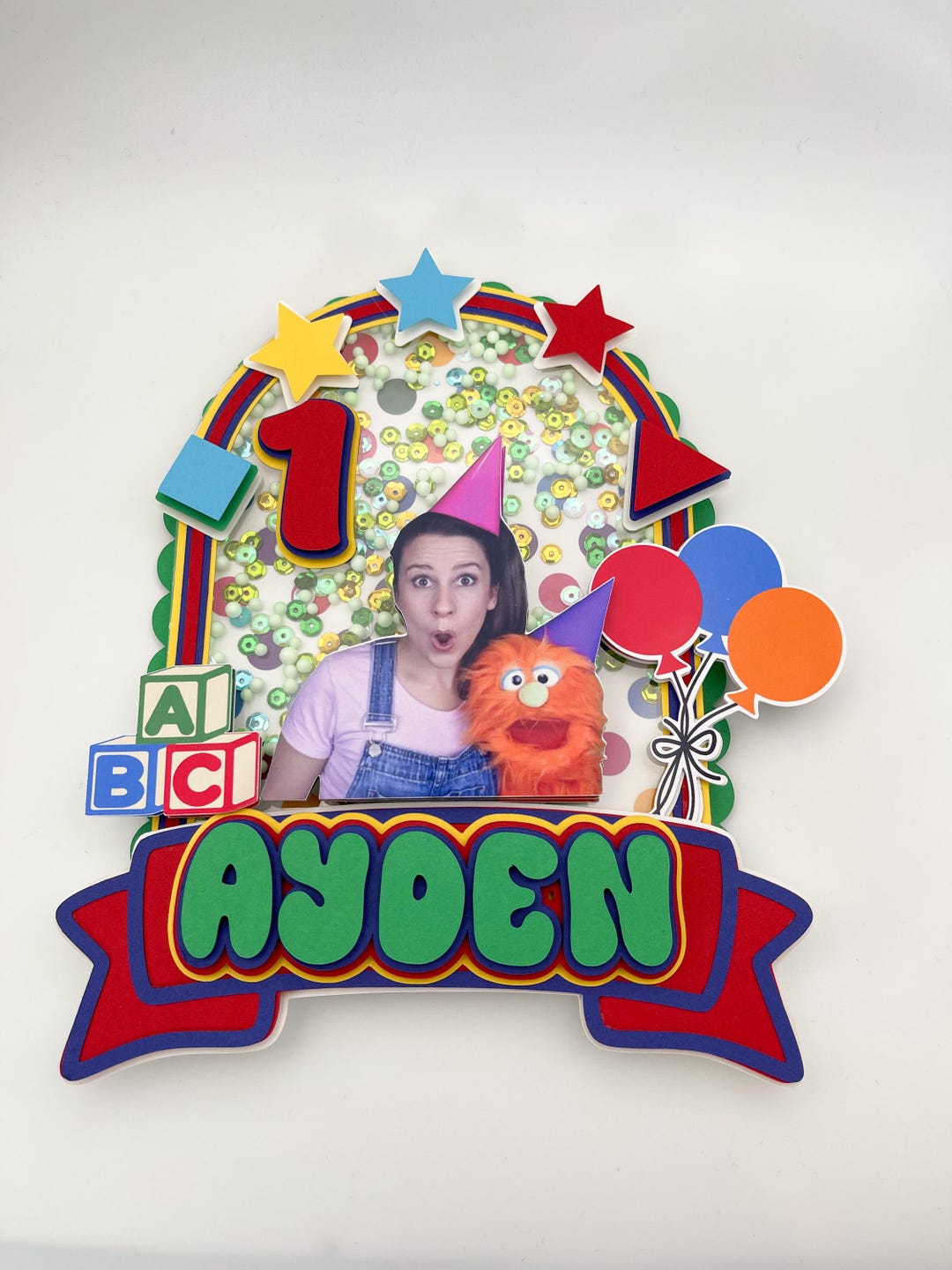 Ms Rachel Primary Color Cake Topper, Personalized Cake Topper, Ms ...