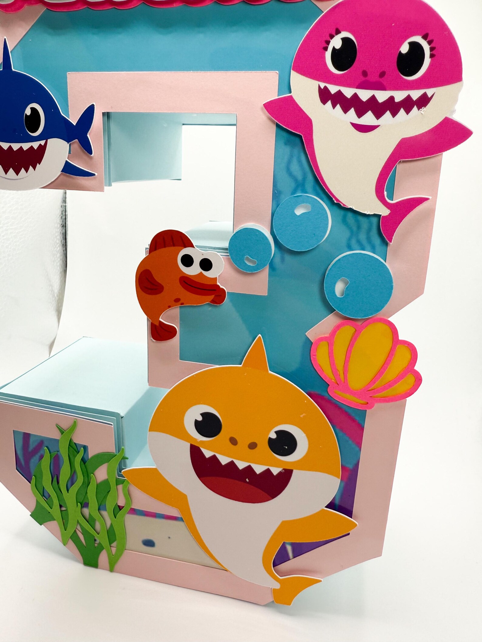 Baby Shark 3D Number, Personalized 3D Number, Baby Shark Birthday ...