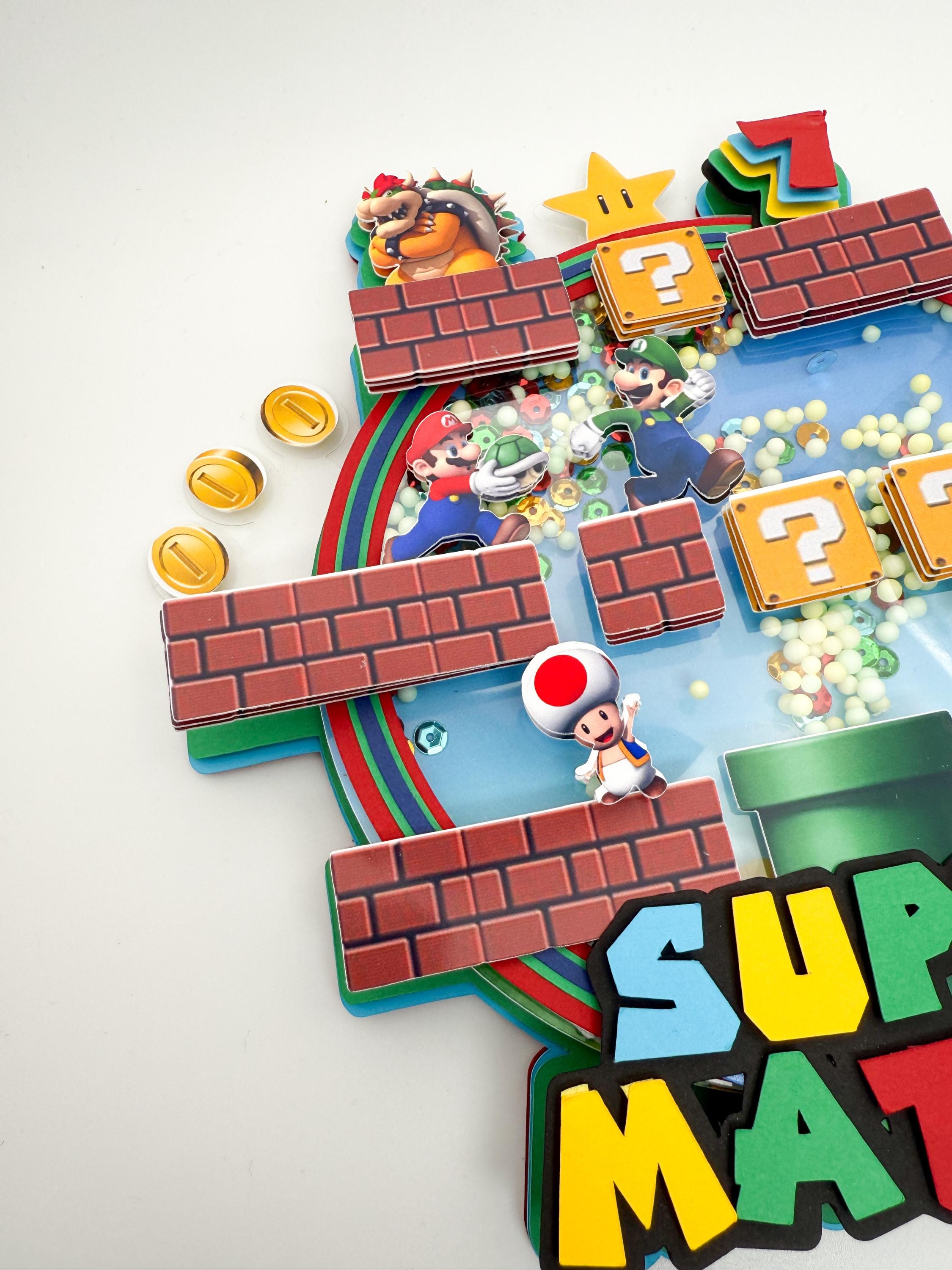 Super Mario, Cake Topper, Personalized Cake Topper, Mario Bros - Etsy