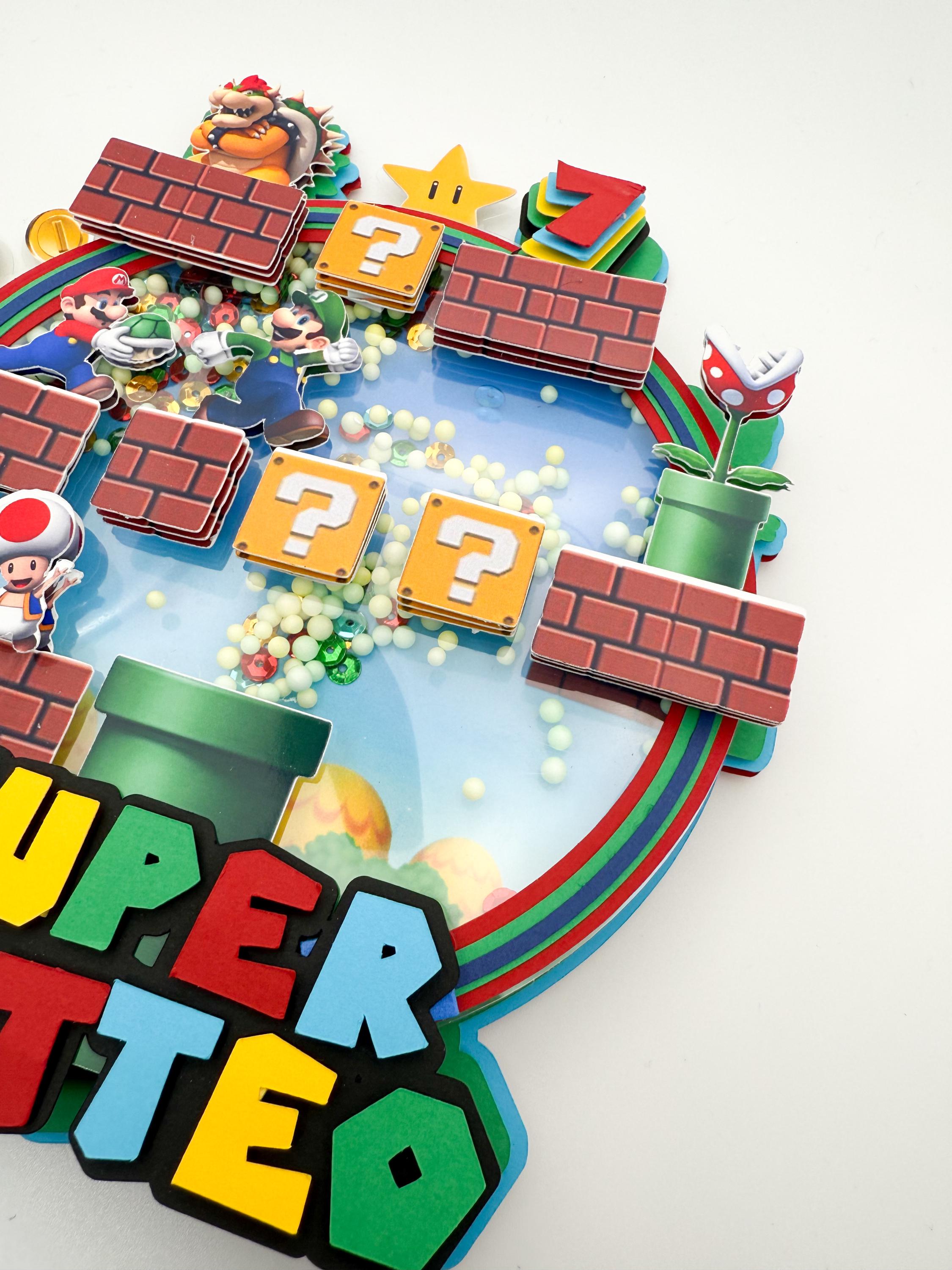 Super Mario, Cake Topper, Personalized Cake Topper, Mario Bros - Etsy