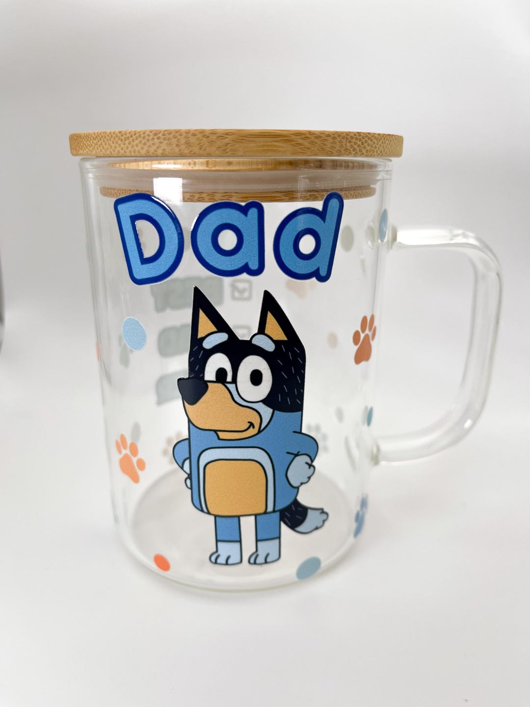 Bluey Mug | Dad Glass Mug | Coffee Cup | Gifts for Him | Gifts for Dad ...