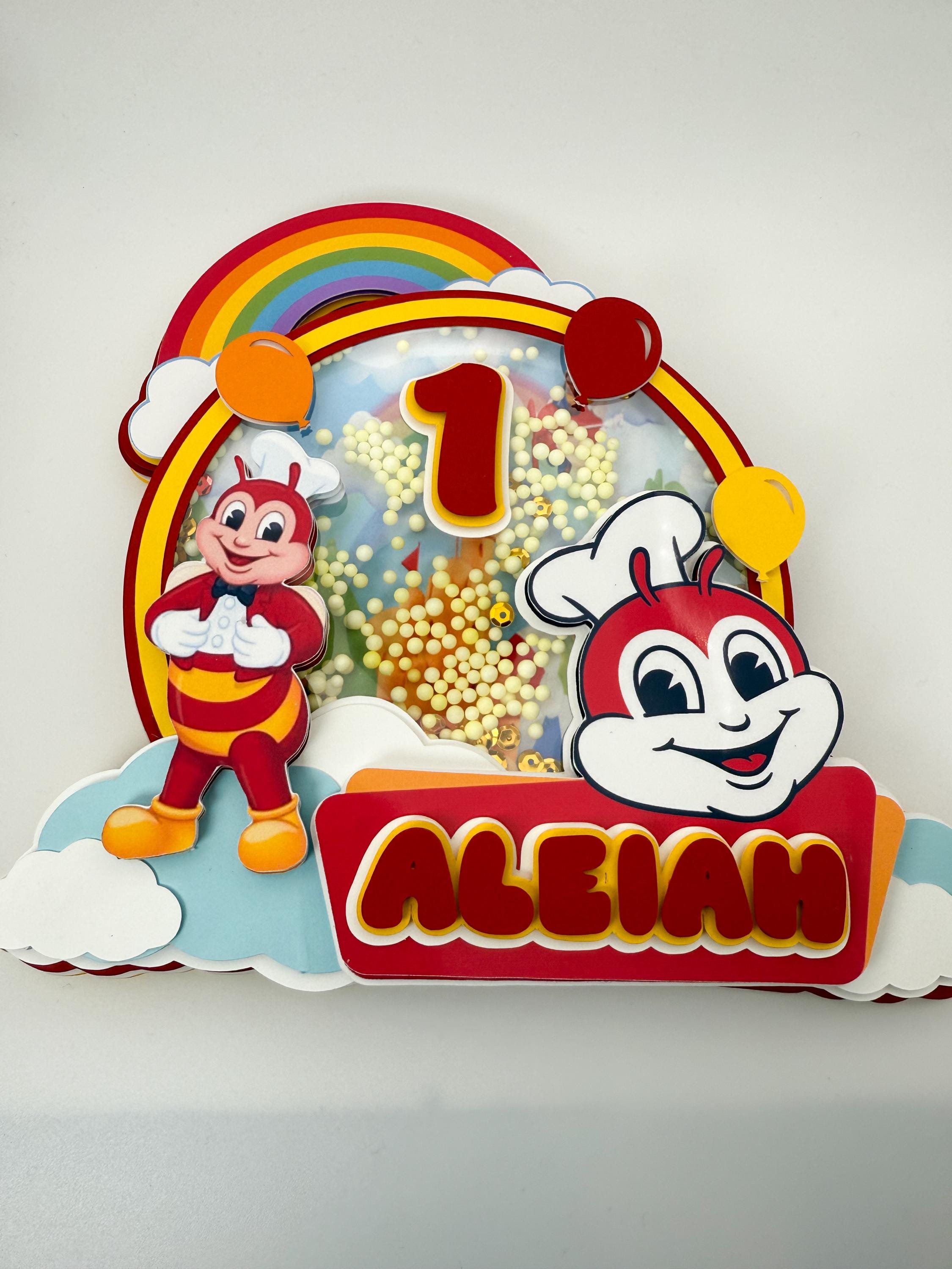 Jollibee Cake Topper, Personalized Cake Topper, Jollibee , Jollibee ...