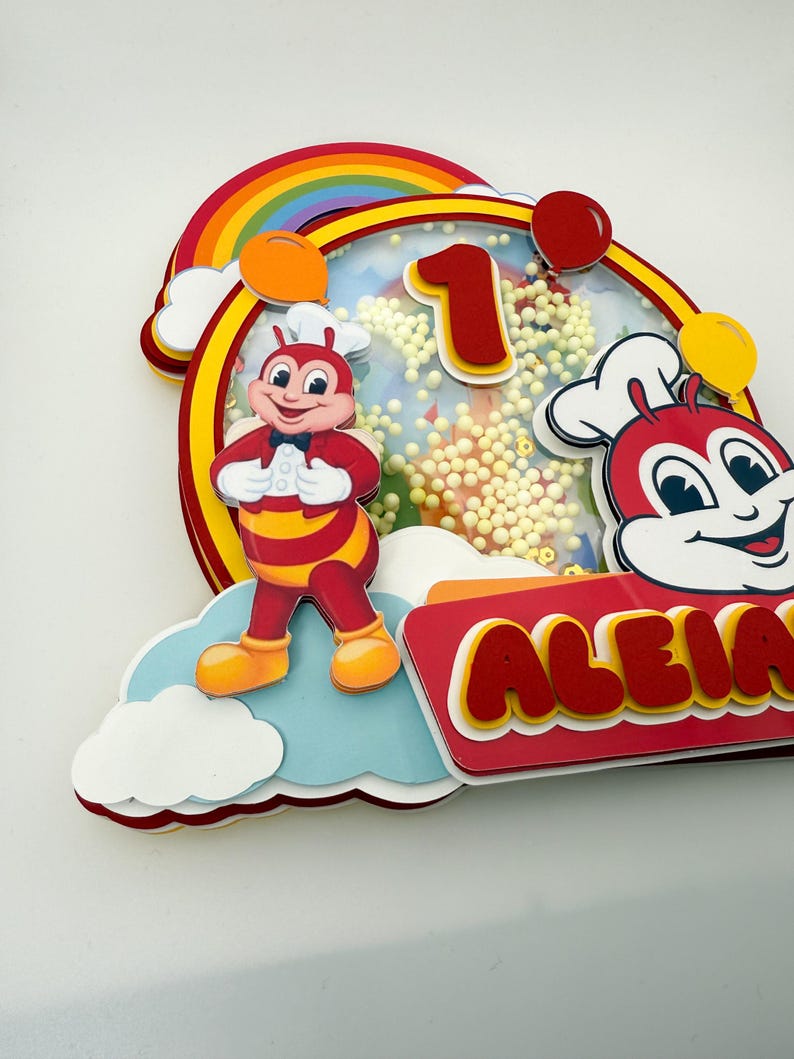 Jollibee Cake Topper, Personalized Cake Topper, Jollibee , Jollibee ...