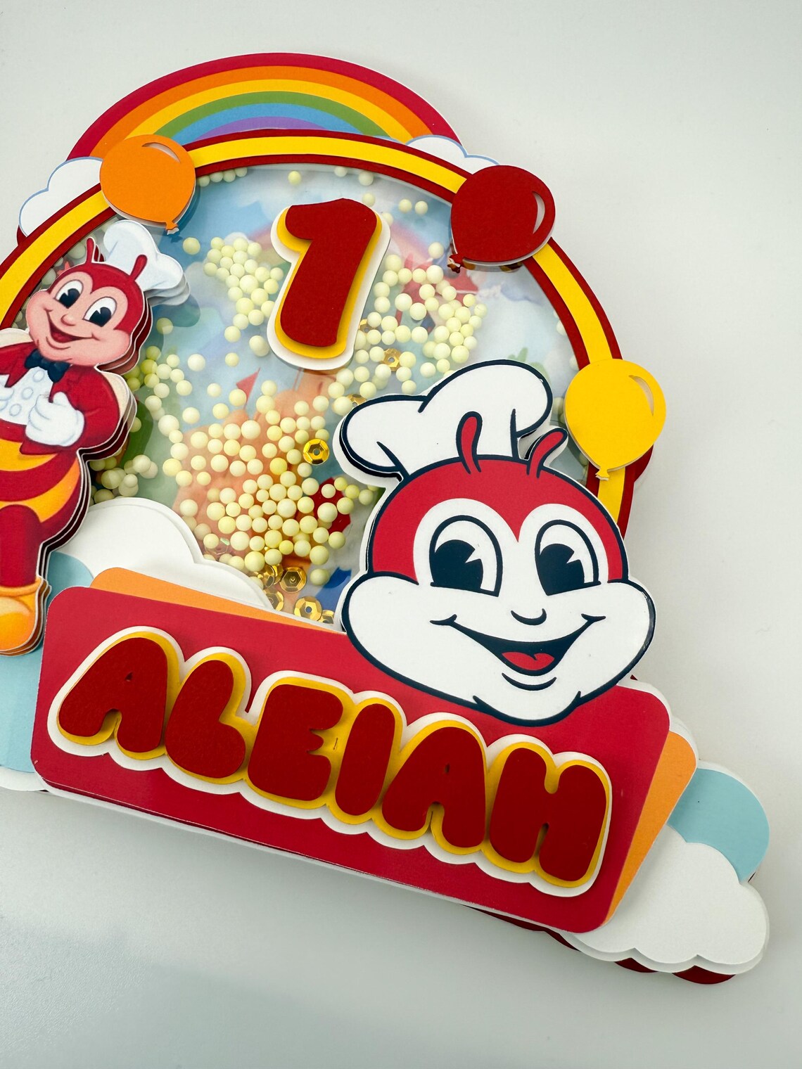 Jollibee Cake Topper, Personalized Cake Topper, Jollibee , Jollibee ...