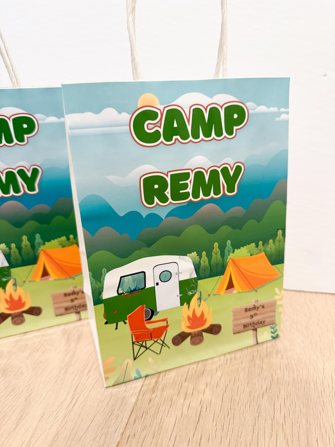 Camp Gift Bags, Camping Party Favors, Camping Theme Birthday Party ...