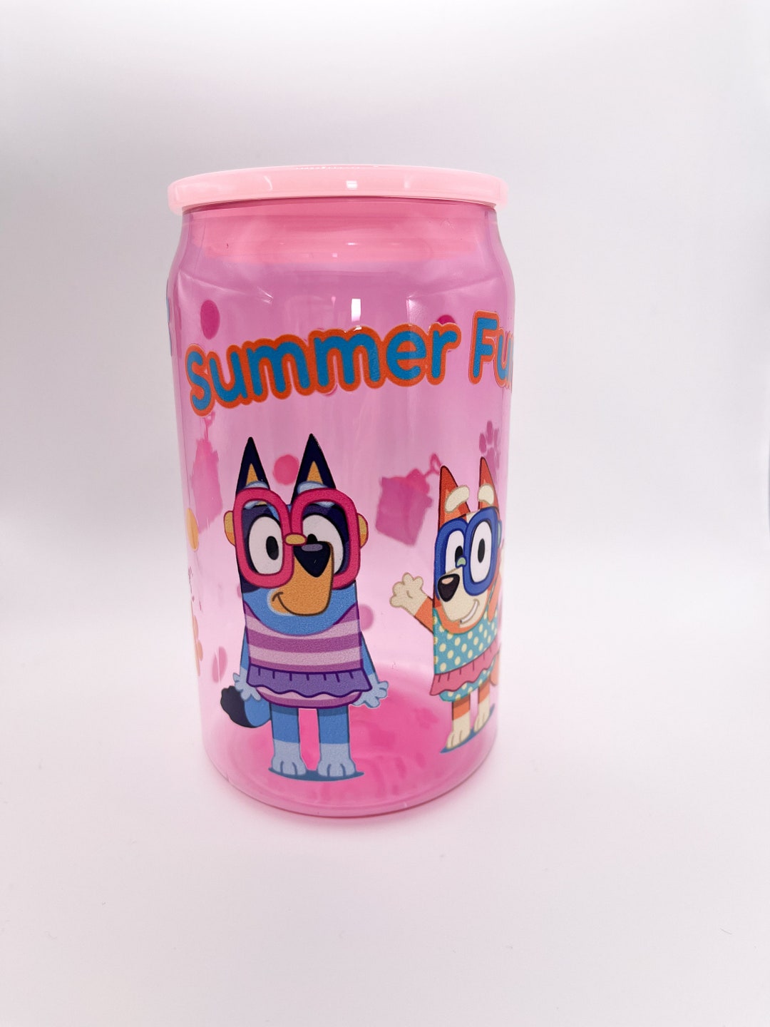 Summer Bluey Cup | Bingo Cup | Kids Cup | 16oz Libbey Plastic Can ...