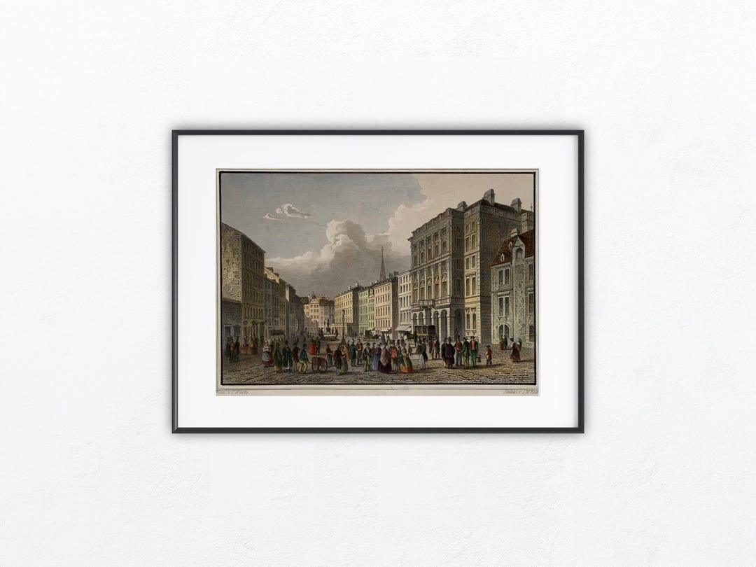 1830 the Flour Market in Vienna Original Steel Engraving | Old Vienna ...