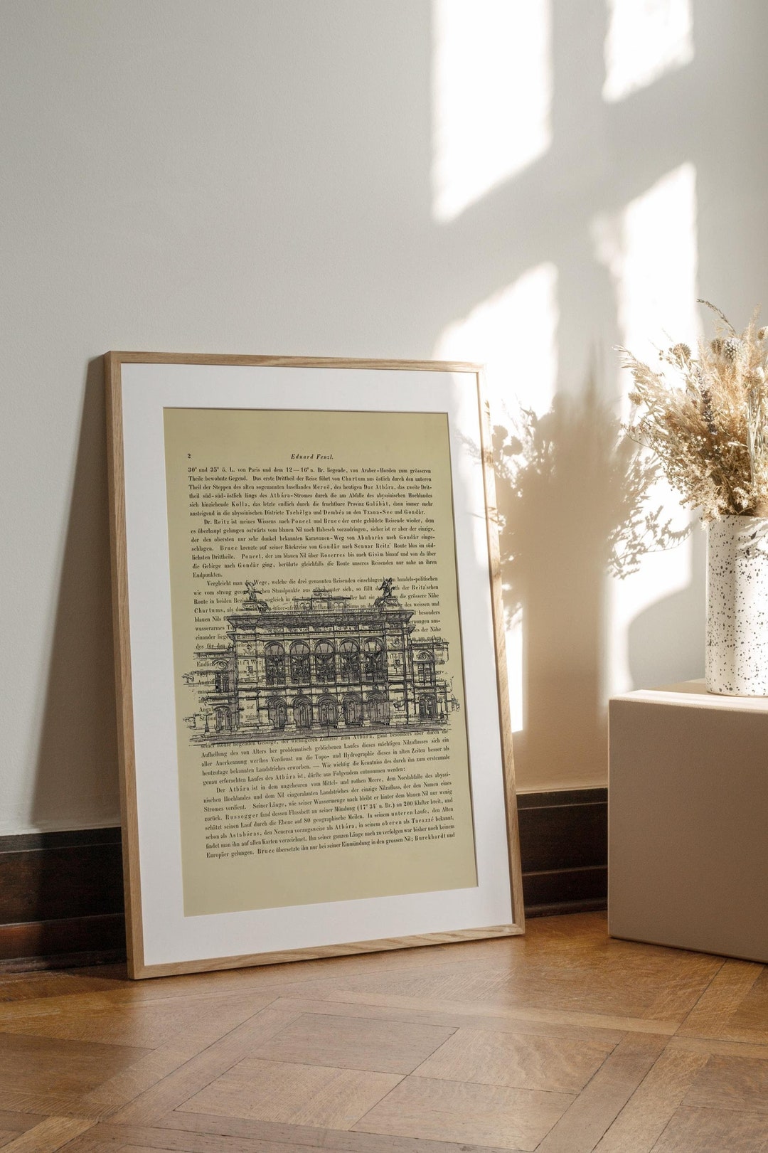 Vienna State Opera, Original Print on Antique Book Page, Vienna ...