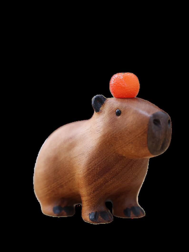 Figurine Capybara Emotionally Stable Pufferfish Mouse Ornament - Etsy ...