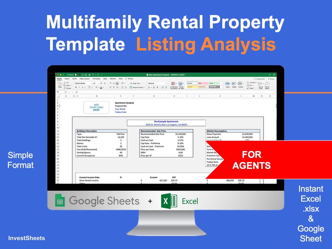 Multifamily Rental Property Listing Analysis Template for Agents ...