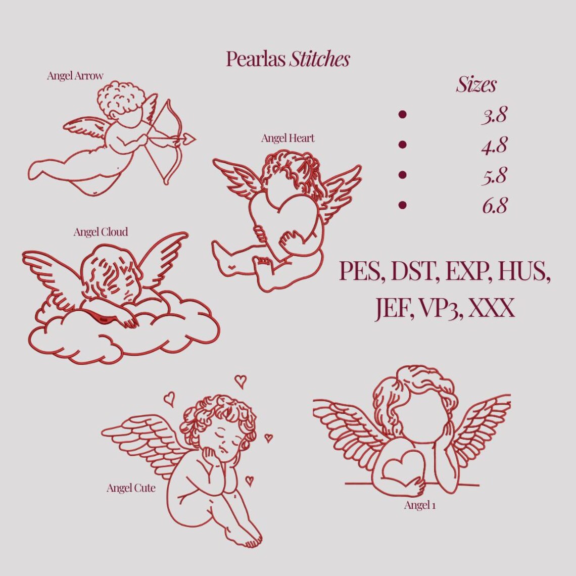 Angel Embroidery Design, Machine Embroidery Designs Angel Wings ...