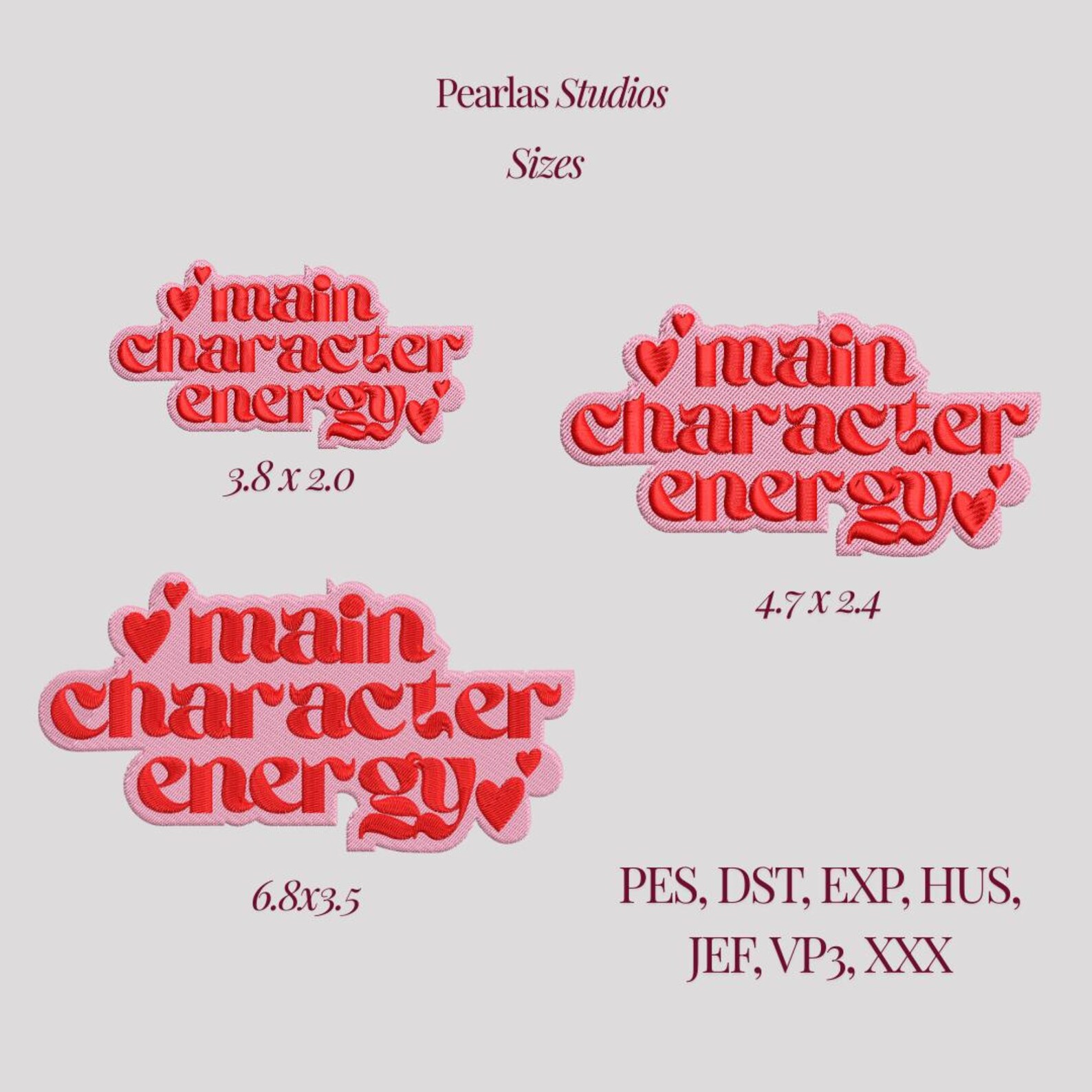 Main Character Energy Design Embroidery File, Digital Files, Digital ...