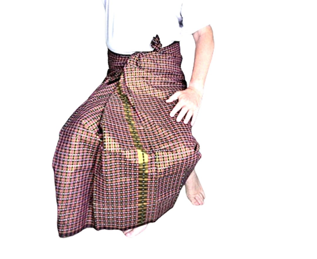 Sarongs for Men Dhoti Longyi Multi-purpose Sarong Men's Skirt 100% ...