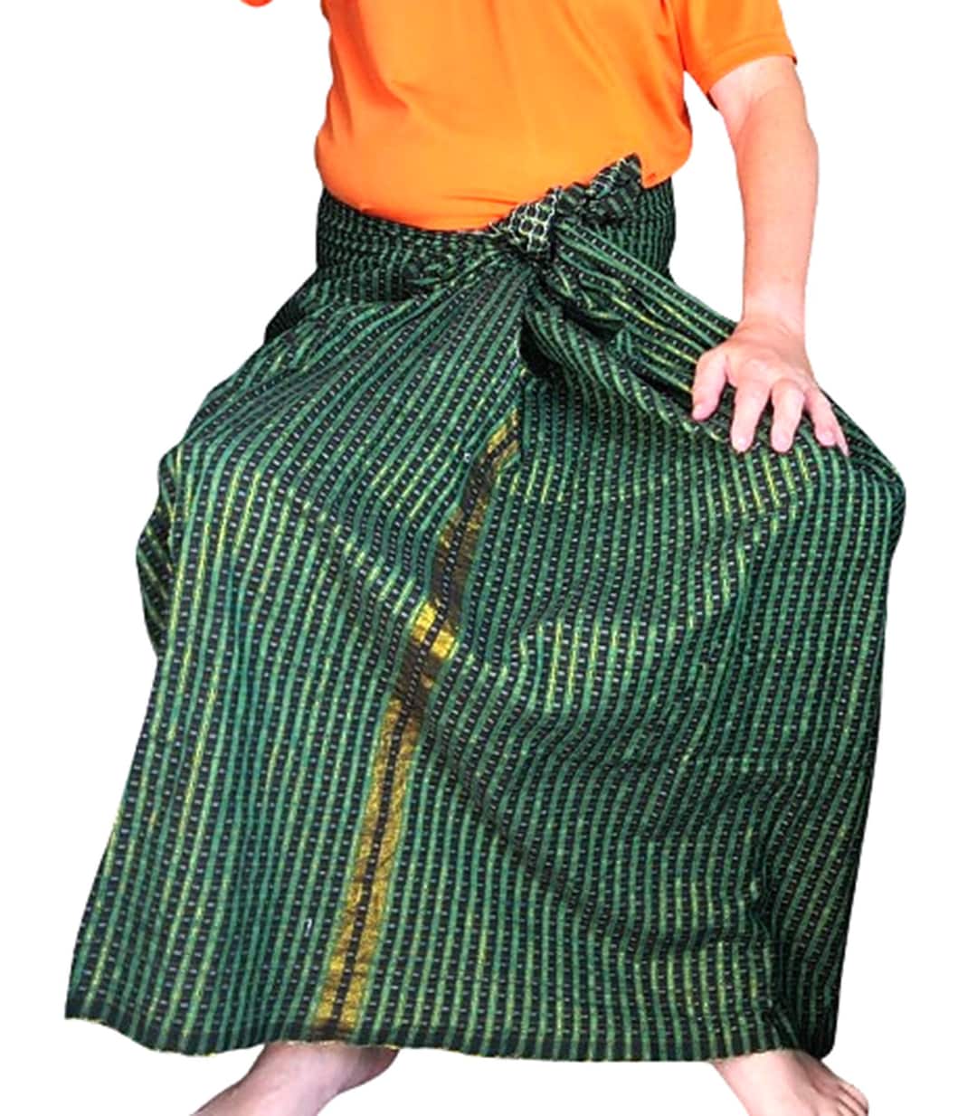 Sarongs for Men Dhoti Longyi Multi-purpose Sarong Men's Skirt 100% ...