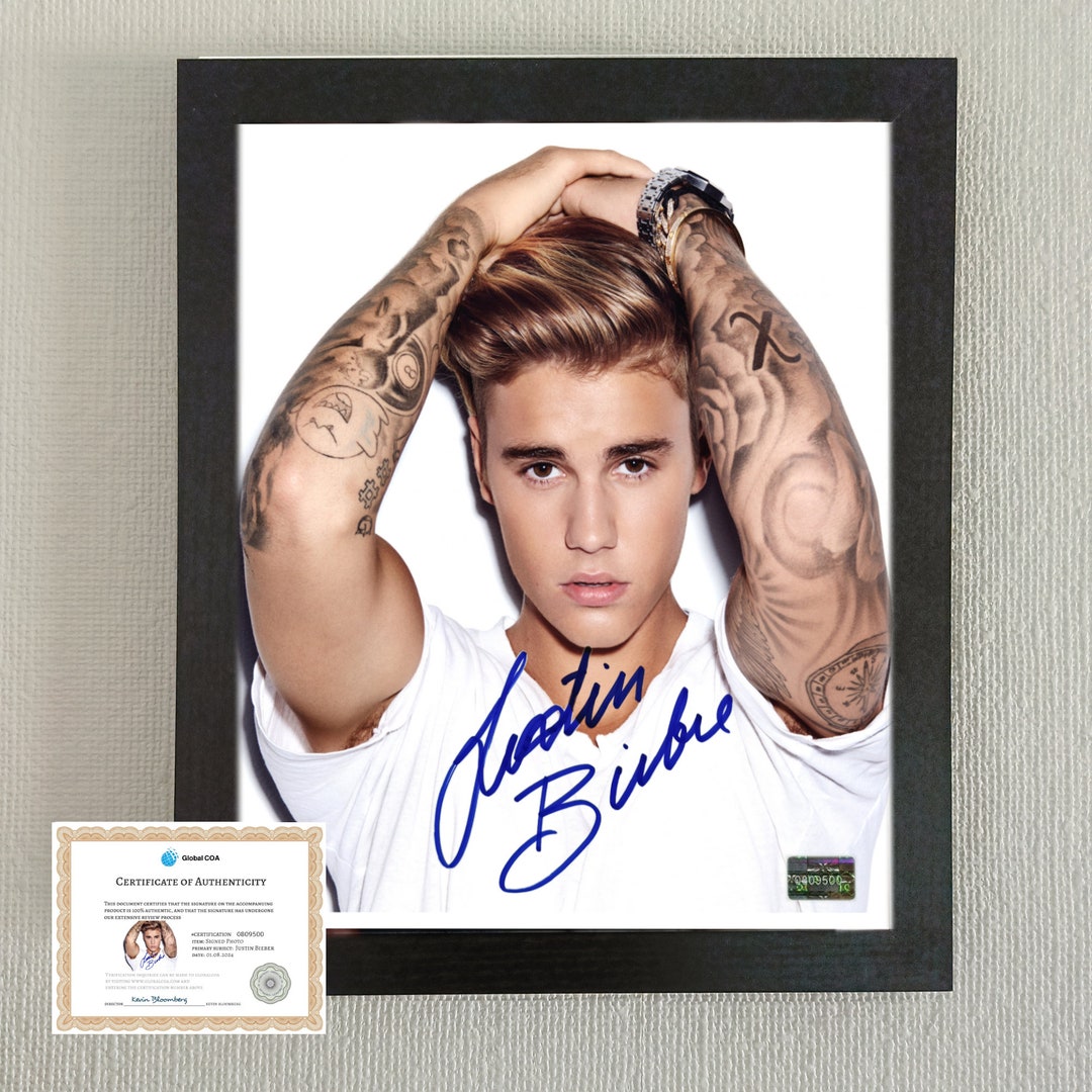 Justin Bieber Signed Autographed 8x10 Framed Photo COA - Etsy