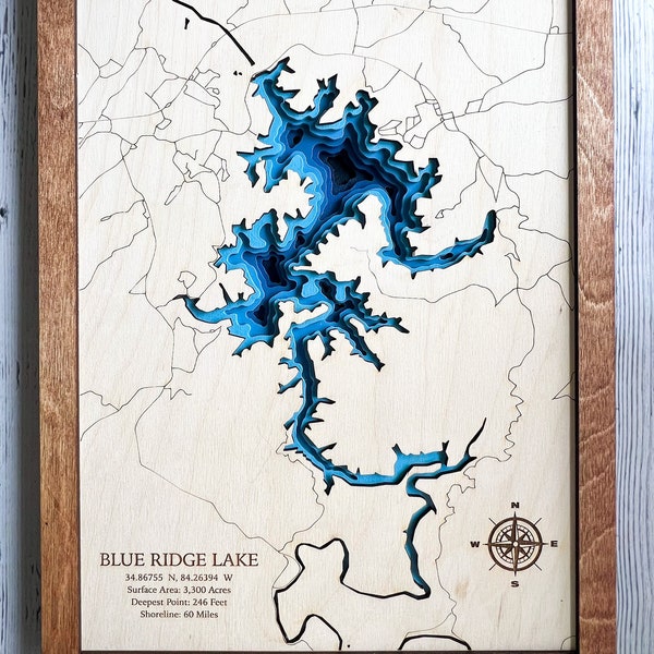 Wood Lake Map - Etsy