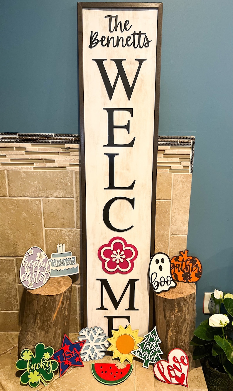 Large Interchangeable Welcome Sign - Etsy