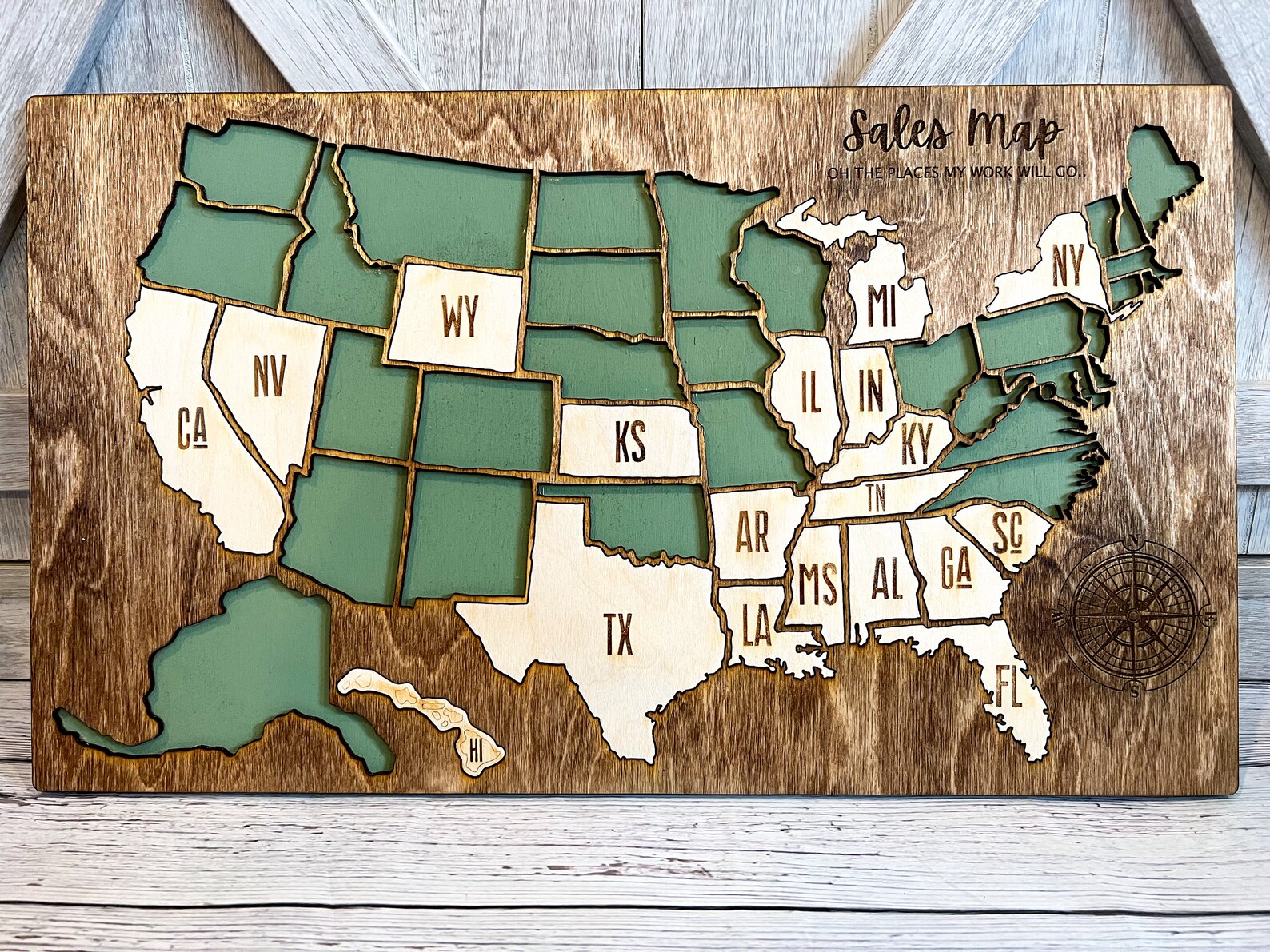 Travel Map/ Sales Map - Etsy