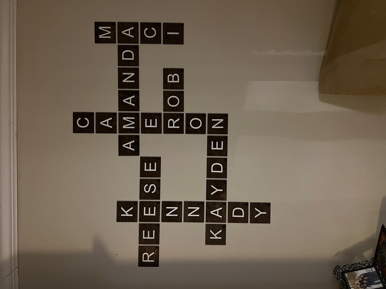 Laser Cut Family Scrabble Tiles, Real Wood - Etsy