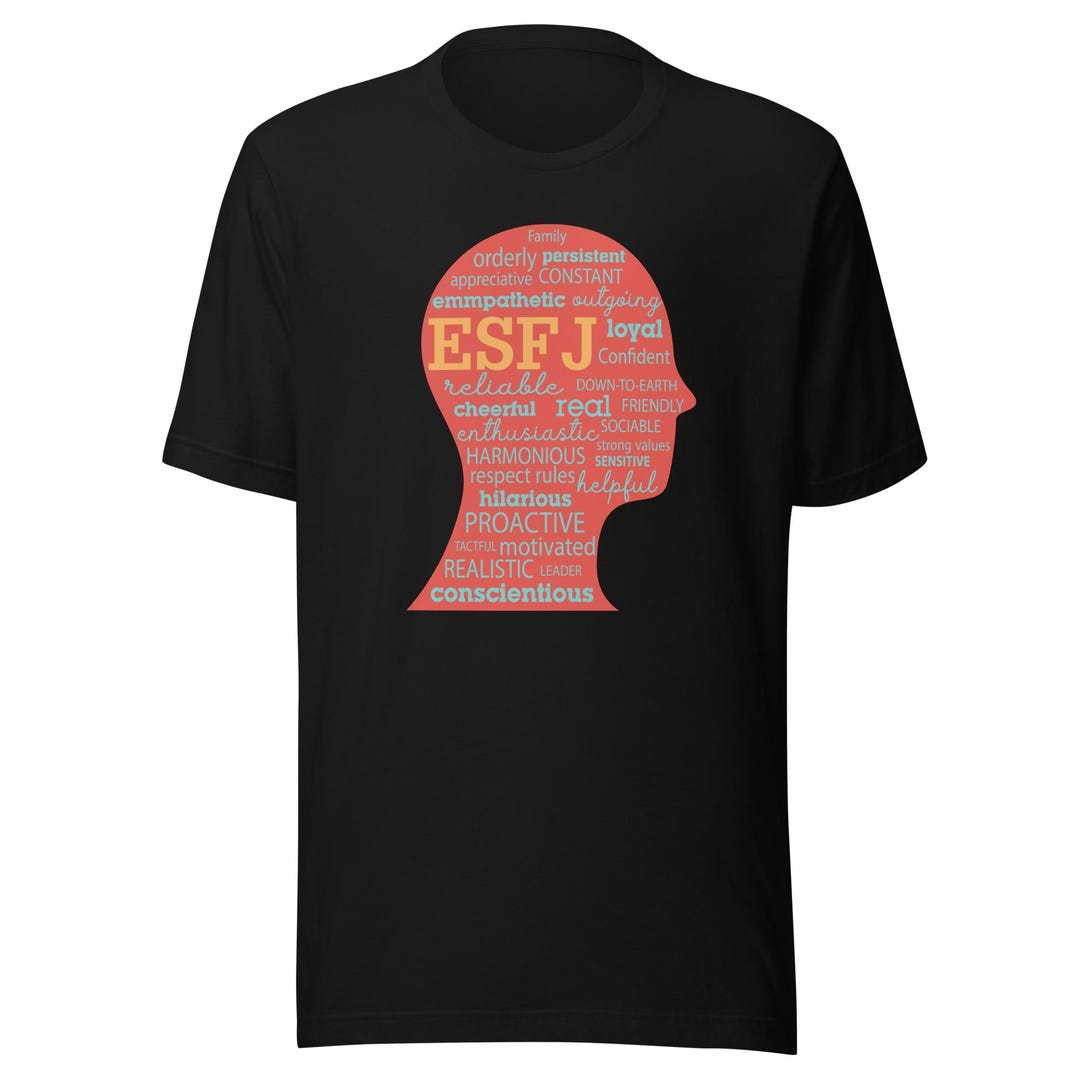 ESFJ Shirt the Consul Caregiver Logo Head Facts Personality - Etsy
