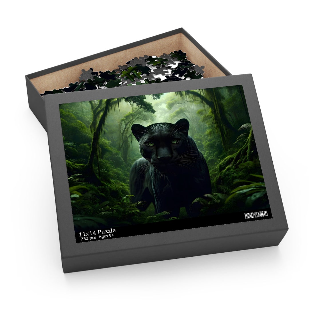 Mysterious Panther in Jungle Puzzle 120, 252, 500-piece Jigsaw Puzzles ...