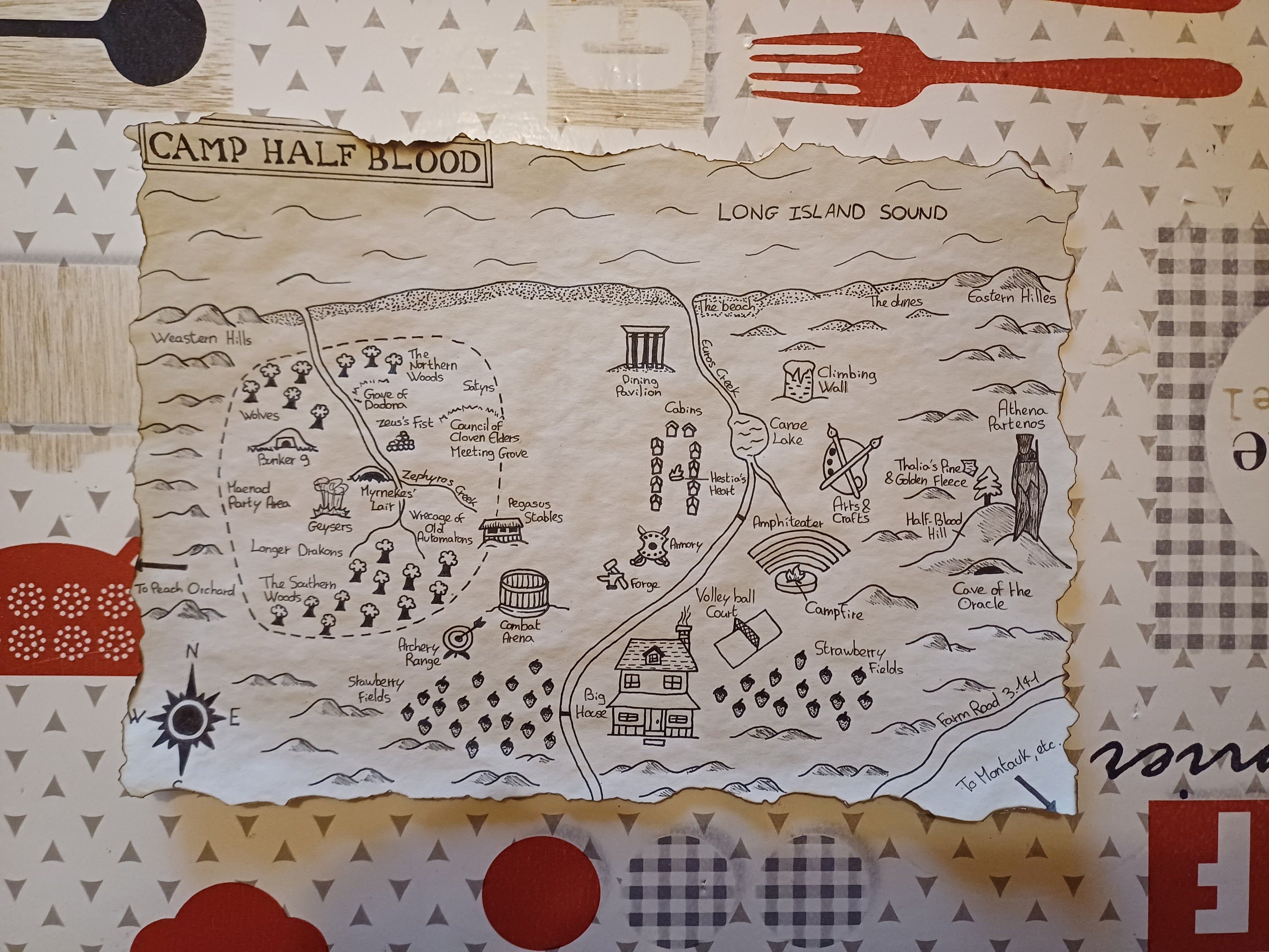 Percy Jackson Camp Half-blood Map - Etsy