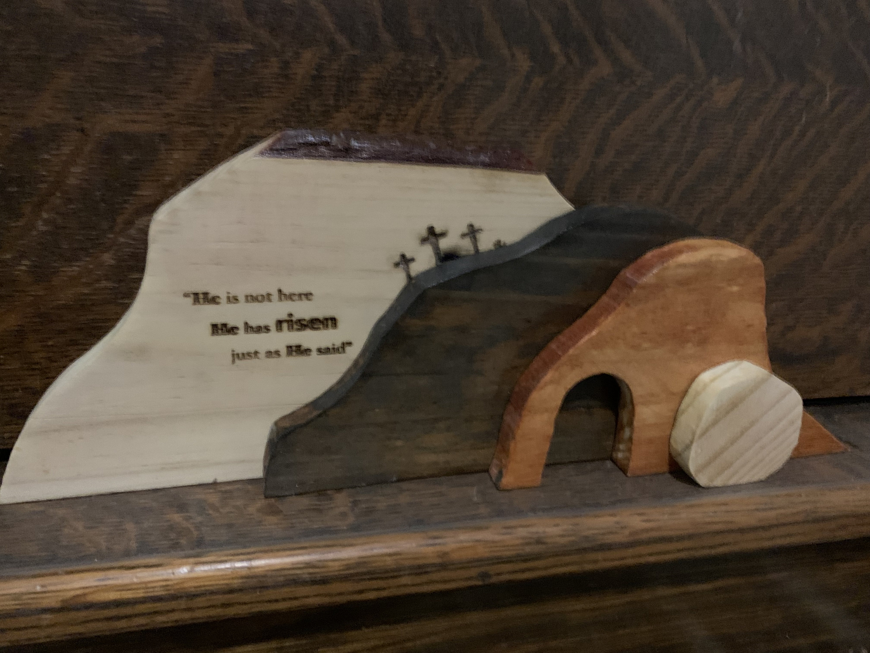 Empty Tomb Made of Wood and Laser Engraved. - Etsy