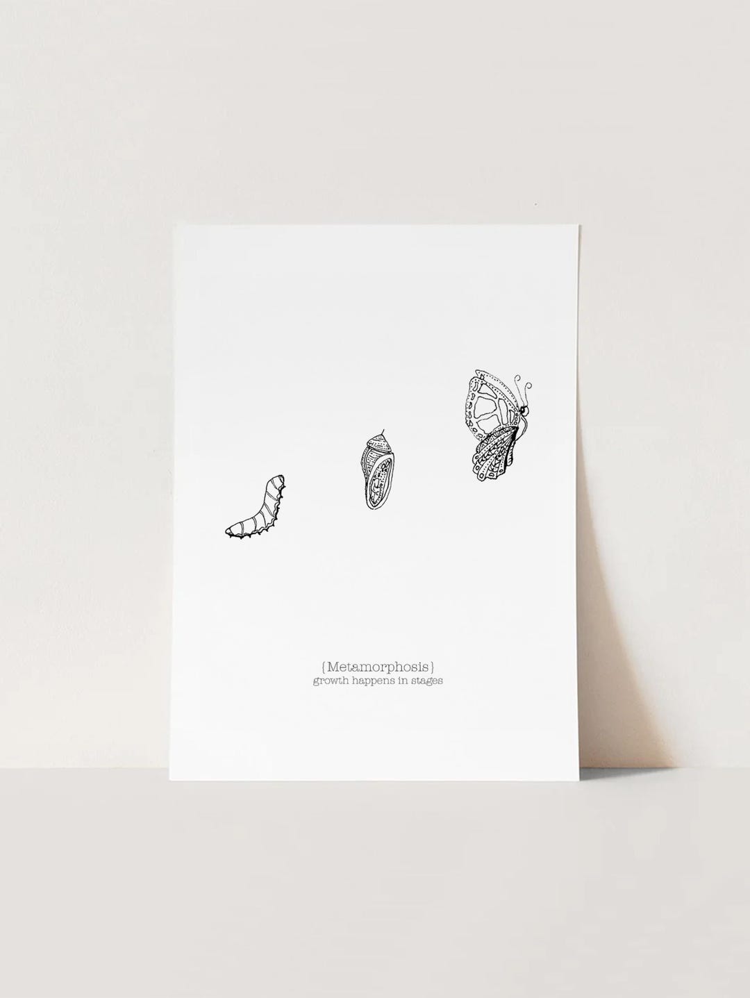 Metamorphosis | Caterpillar Journey | Hand Drawn Art Print | Butterfly ...