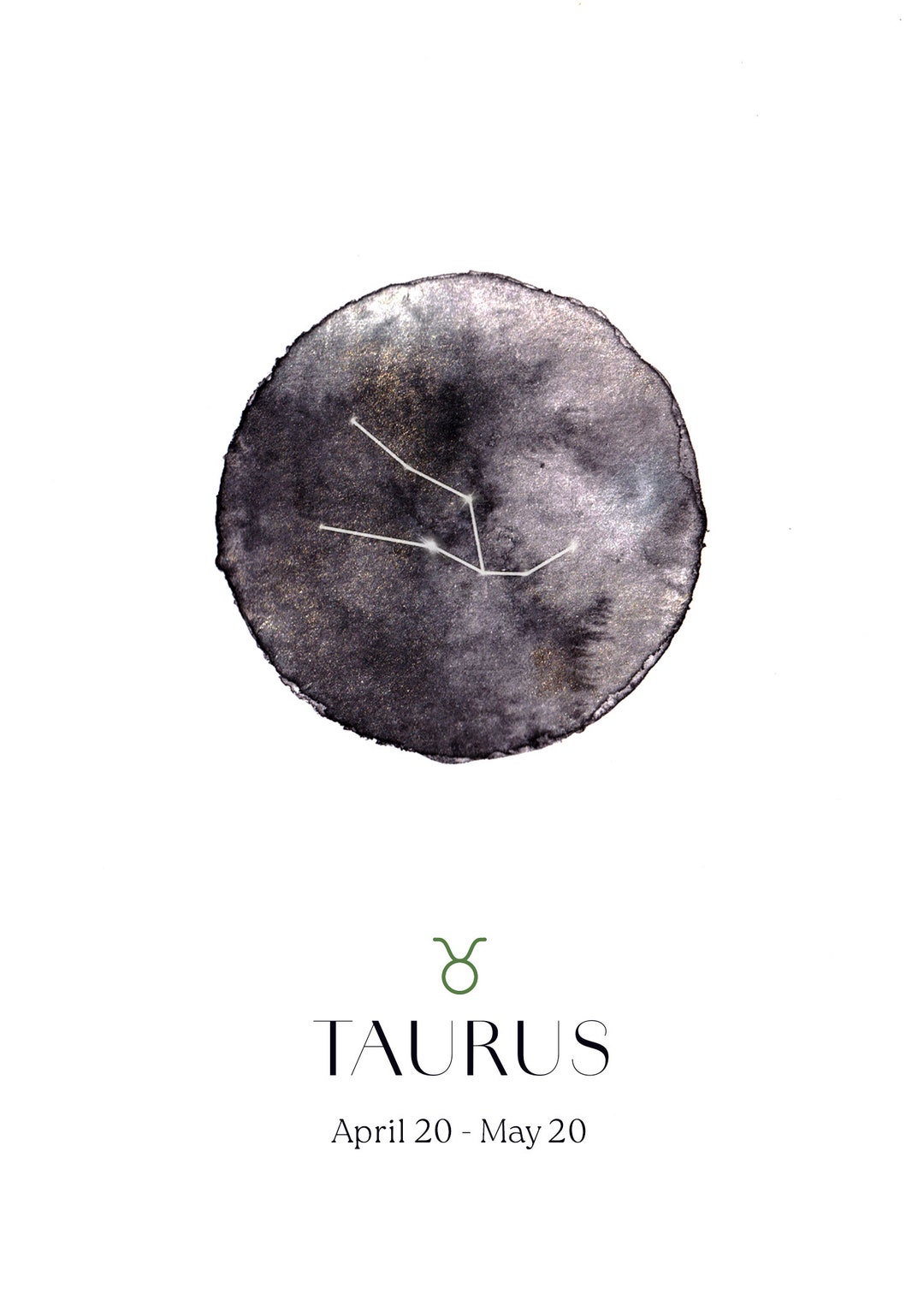 Taurus Star Constellation Art Print Digital Art Print Zodiac ...