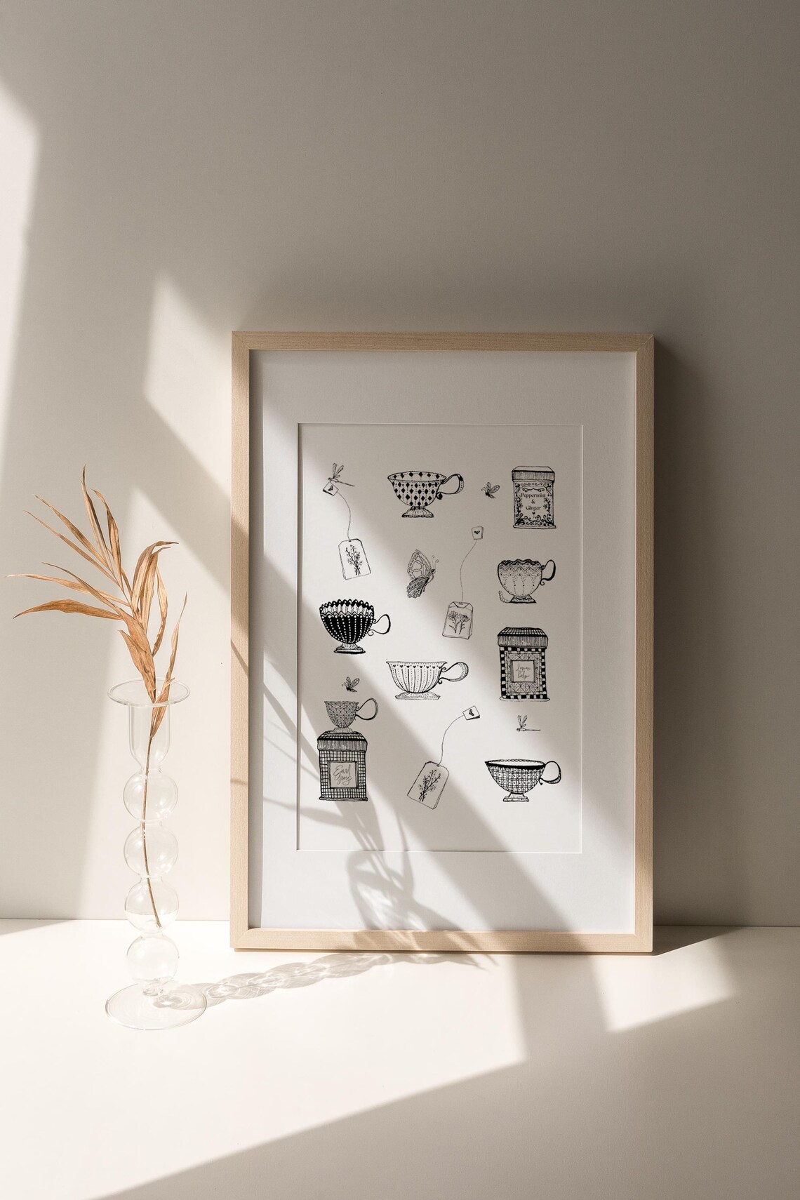 Hand Drawn Tea Print | Tea Wall Art | Illustrated Tea Poster | Gift for ...