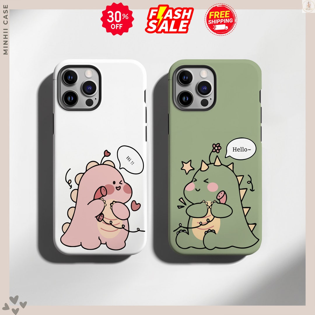 Dinosaur Couple Cute Phone Case, Matching Phone Case, Couple Lover Gift ...
