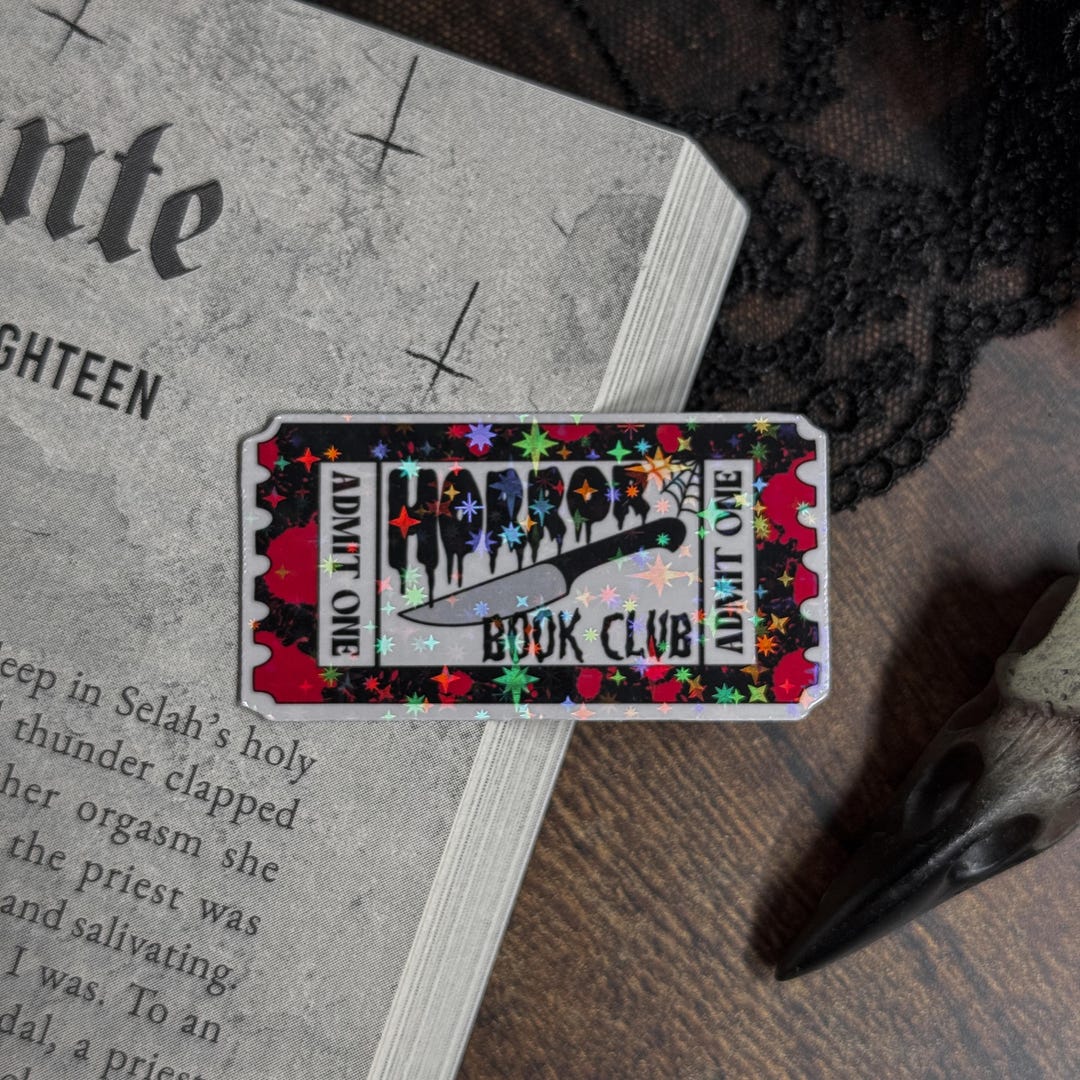 Horror Ticket Sticker — Bookish Sticker, Book Lover Gift, Dark Romance ...