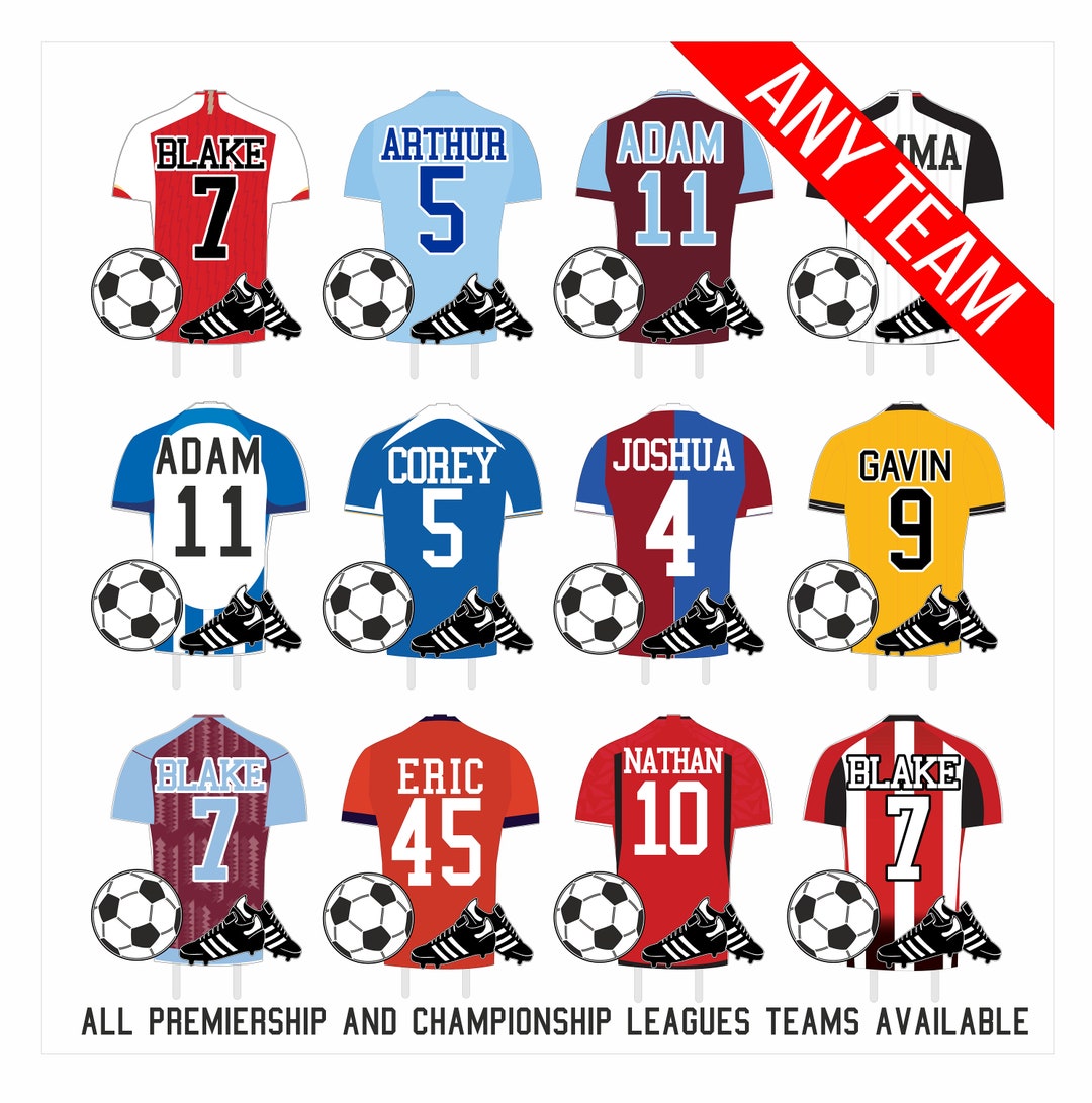 Football Team Cake Toppers Manchester United City Chelsea Spurs Arsenal ...