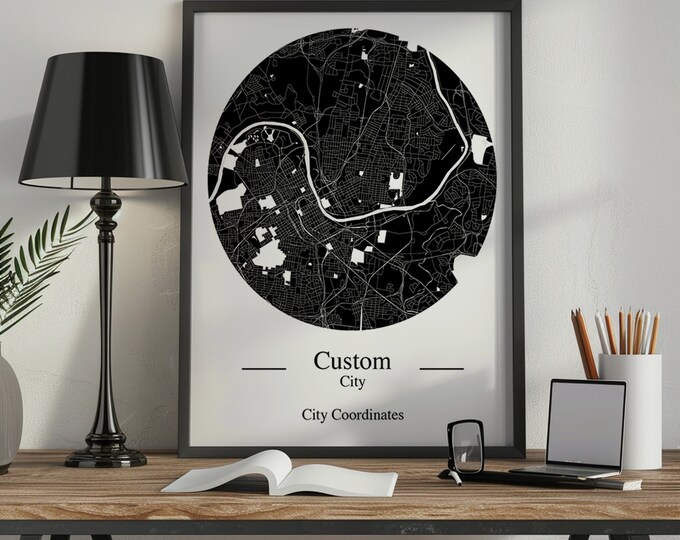 Custom Map, Custom City Map, Custom City, Map Poster, Map Print, Custom ...