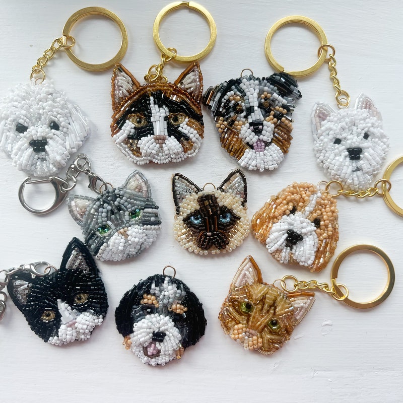 Dog Keychain - Etsy