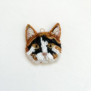 Beaded Cat Portrait Keychain,personalized Pet Memorial Keyring ...