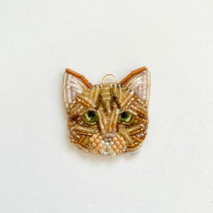 Beaded Cat Portrait Keychain,personalized Pet Memorial Keyring ...