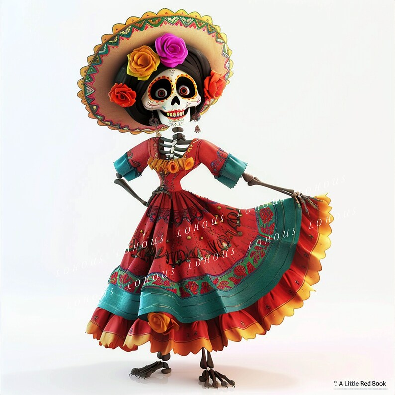 12 Cute Halloween Mexican Ghost Girls Clipart Download, Chibi Latina ...