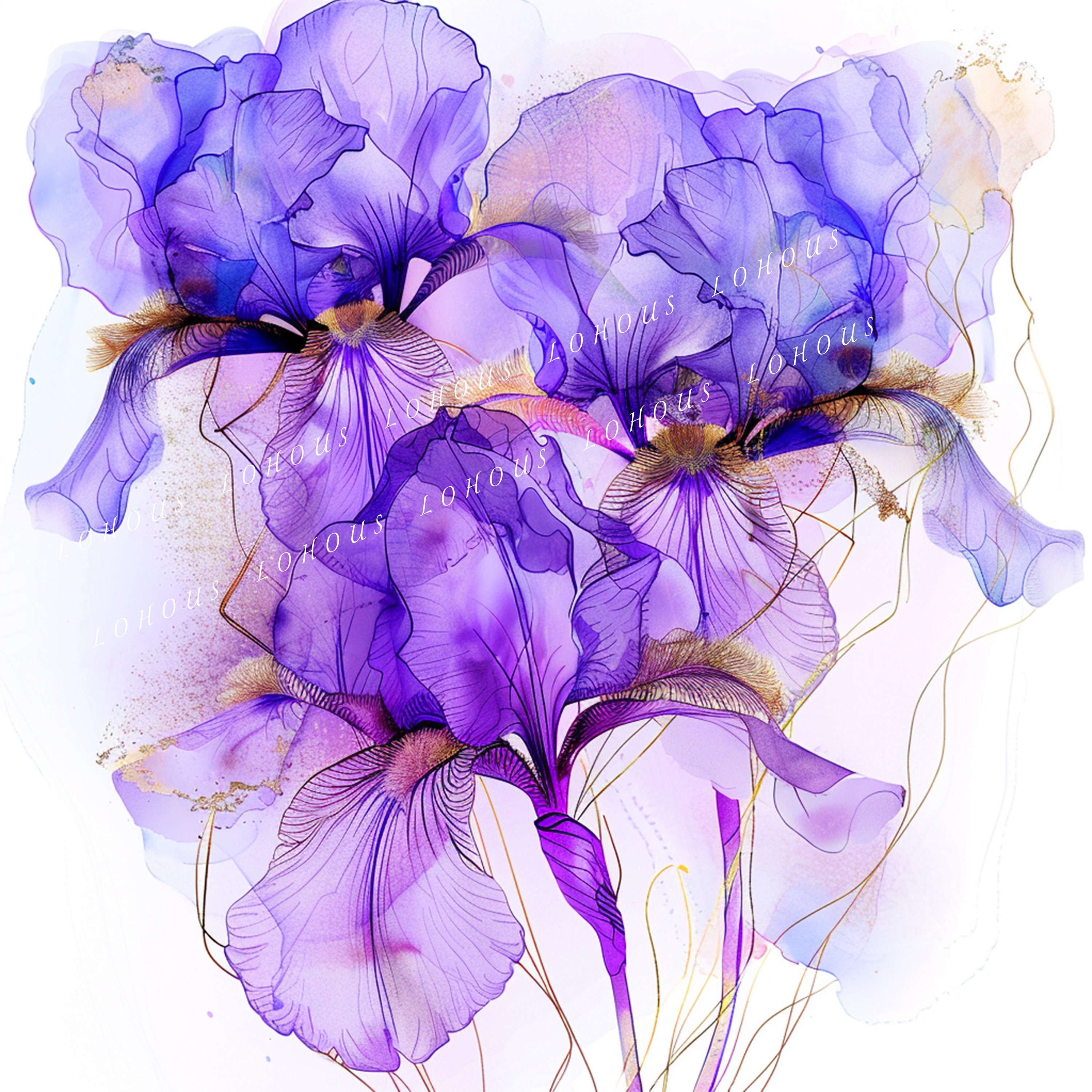 Birth Month Flower May Lily 10 Pngs Watercolor Printable Clipart ...