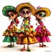 12 Cute Halloween Mexican Ghost Girls Clipart Download, Chibi Latina ...