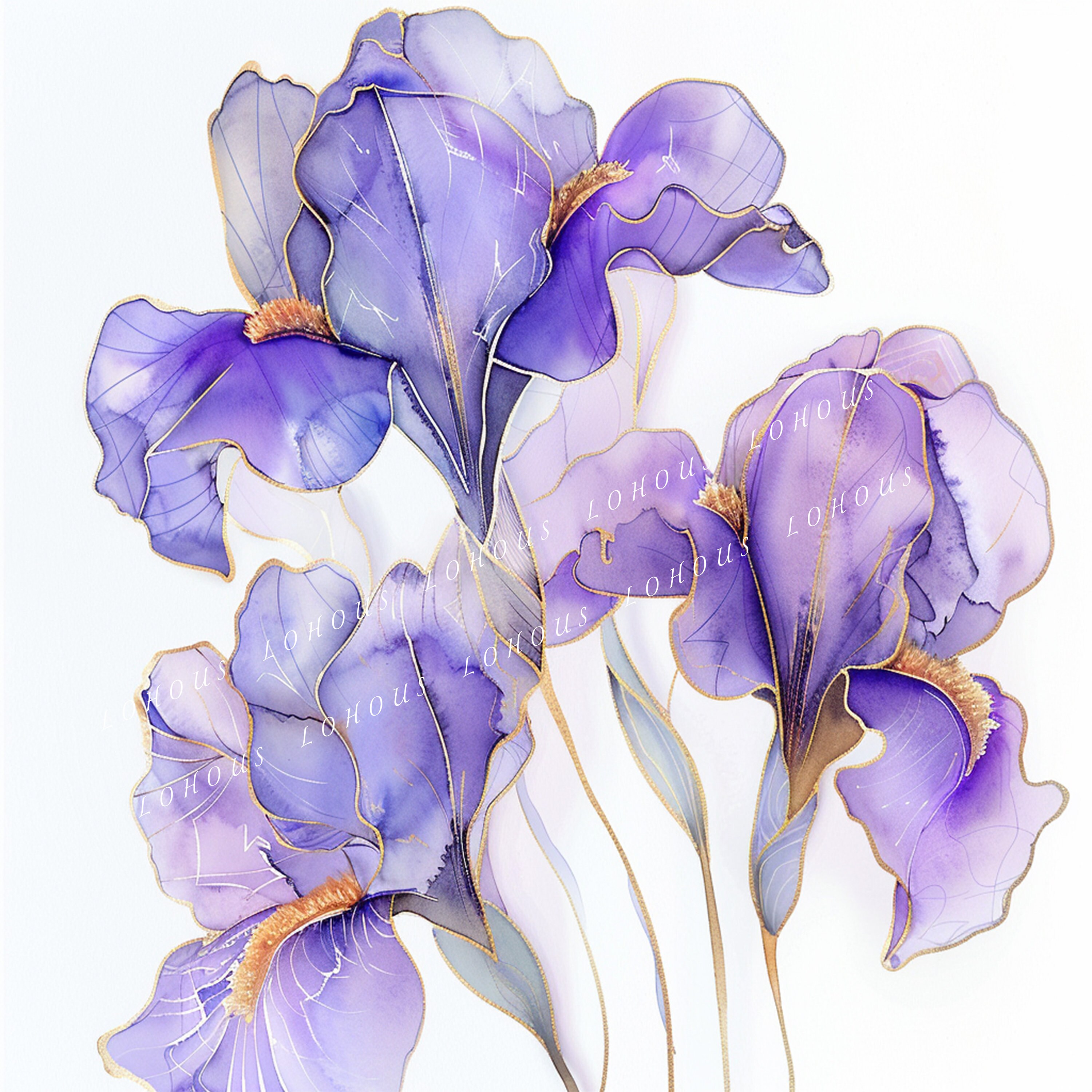 Birth Month Flower May Lily 10 Pngs Watercolor Printable Clipart ...