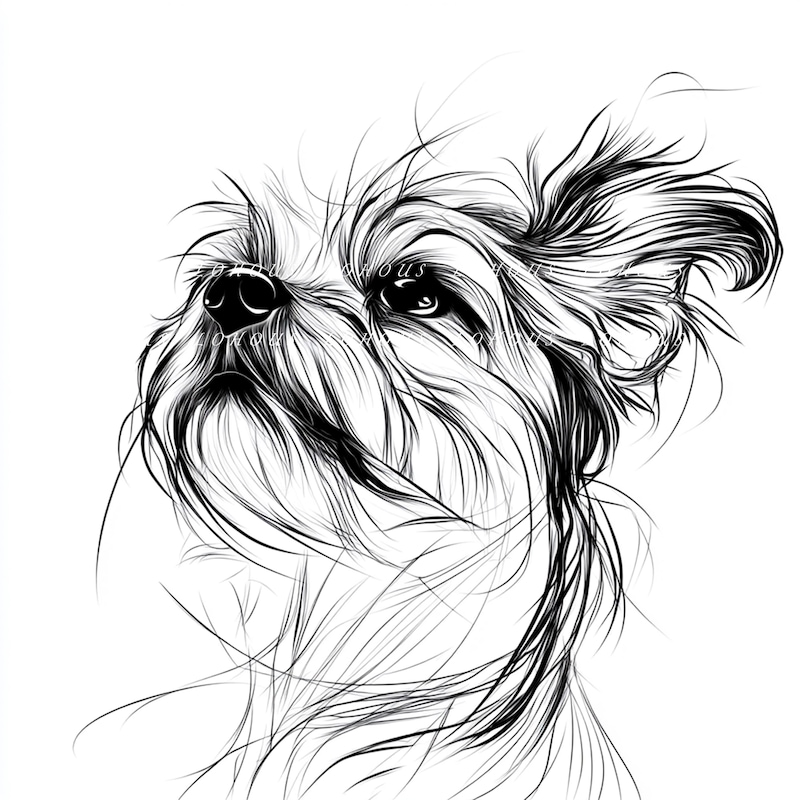 Dog Line Drawing - Etsy
