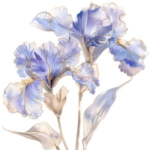 Birth Month Flower May Lily 10 Pngs Watercolor Printable Clipart ...