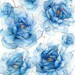 10 Watercolor Blue Roses Printable Digital Download Flowers Clipart ...