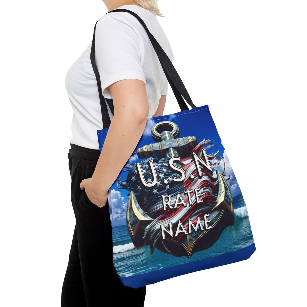 Navy Chief Tote Bag Nautical Shoulder Bag, Beach Tote, Everyday Purse ...