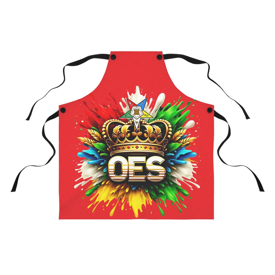 Order of Eastern Star Red Apron, Freemason Masonic Lodge Kitchen ...