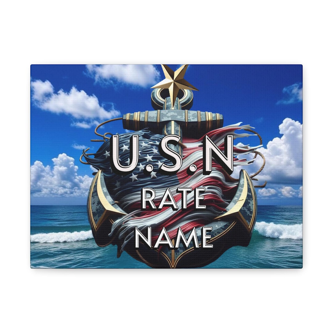 U S NAVY Senior Chief Canvas Print, Retirement Farewell Gift, Stretched ...