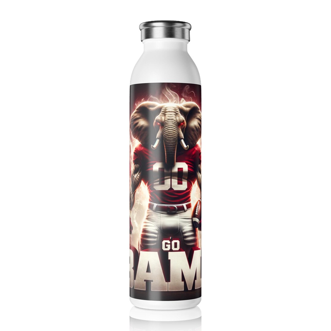 Alabama Tide Slim Water Bottle - 20 Oz Insulated Stainless Steel, Roll ...